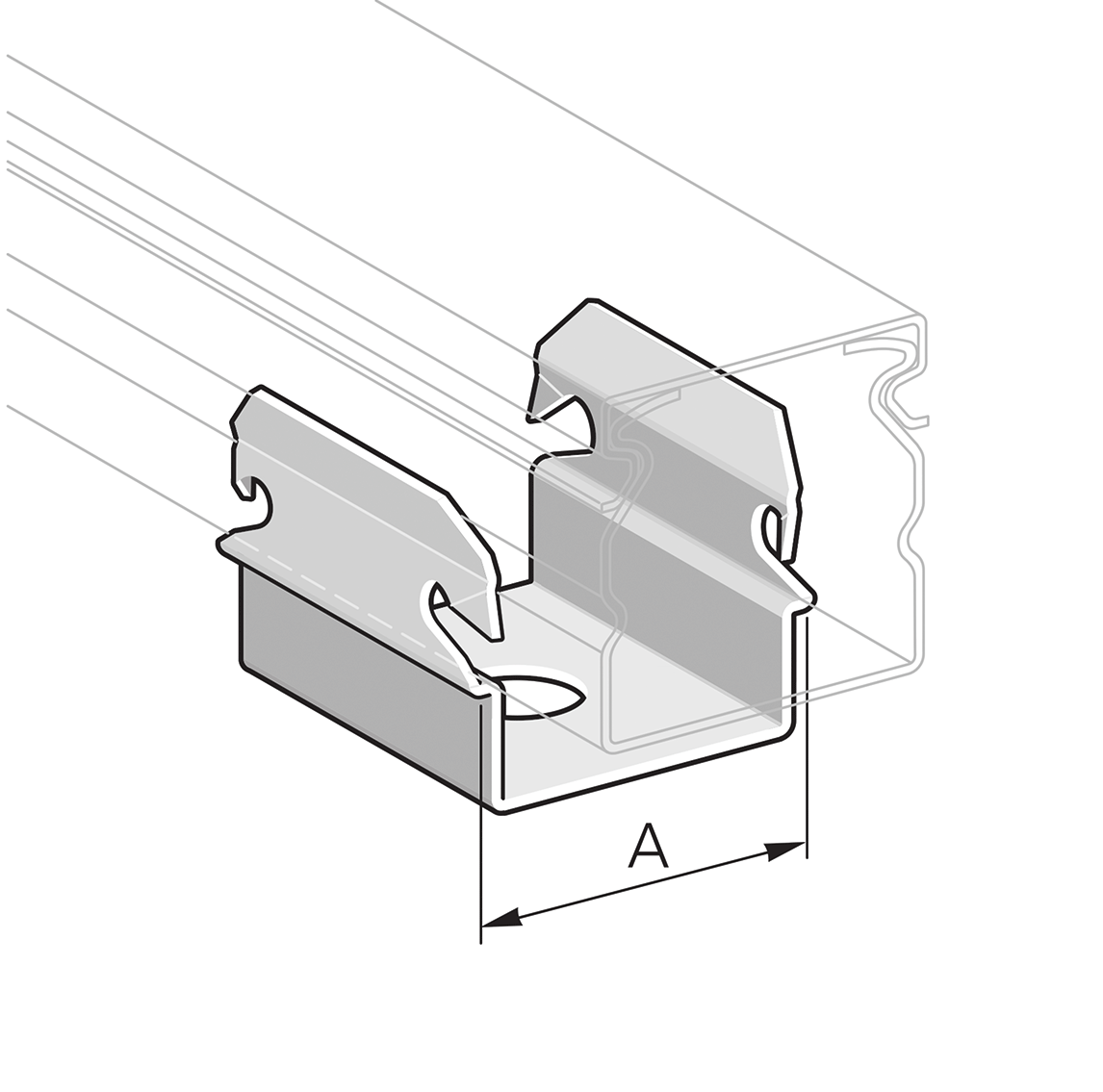 PIK Kanaal PFLITSCH - Bevestigingsclip 100mm Inox 304 - PIK HK 100 VA ...